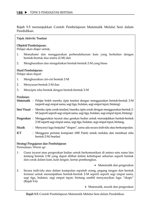 Topik 9 pendekatan bertema | PDF