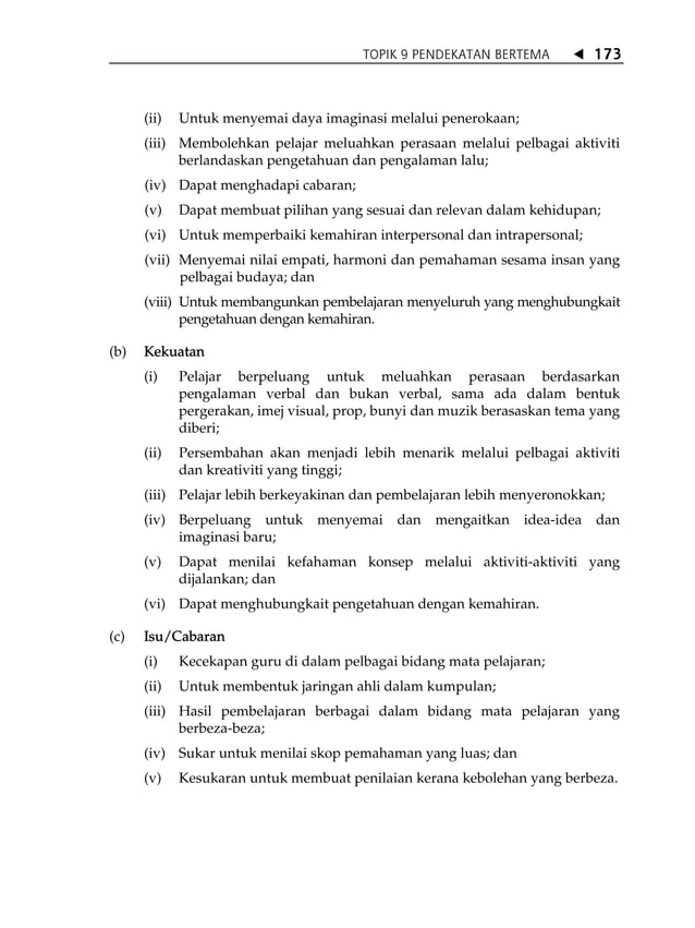 Topik 9 pendekatan bertema | PDF