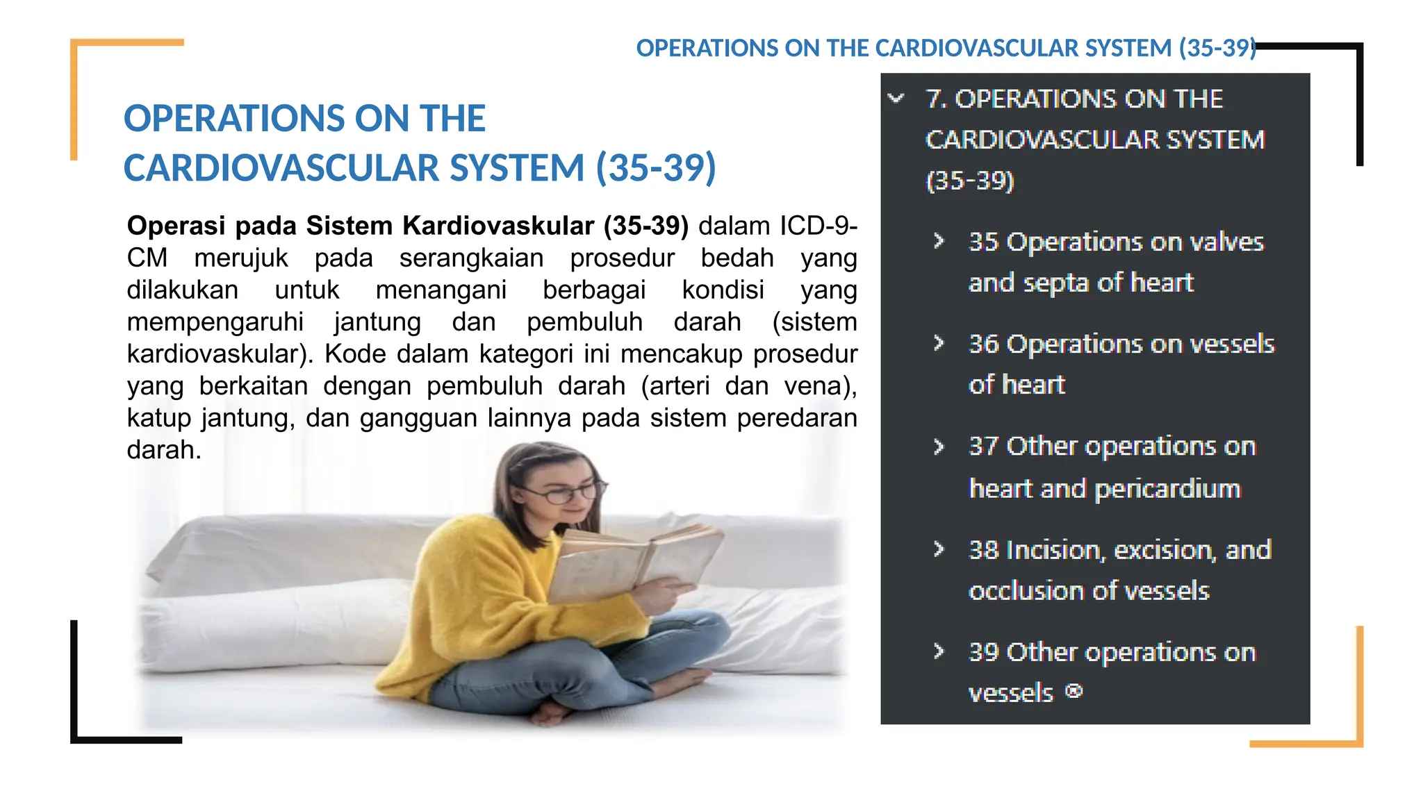 TOPIK_ KLASIFIKASIFIKASI DAN KODEFIKASI PROSEDUR OPERATIONS ON THE CARDIOVASCULAR SYSTEM.pptx