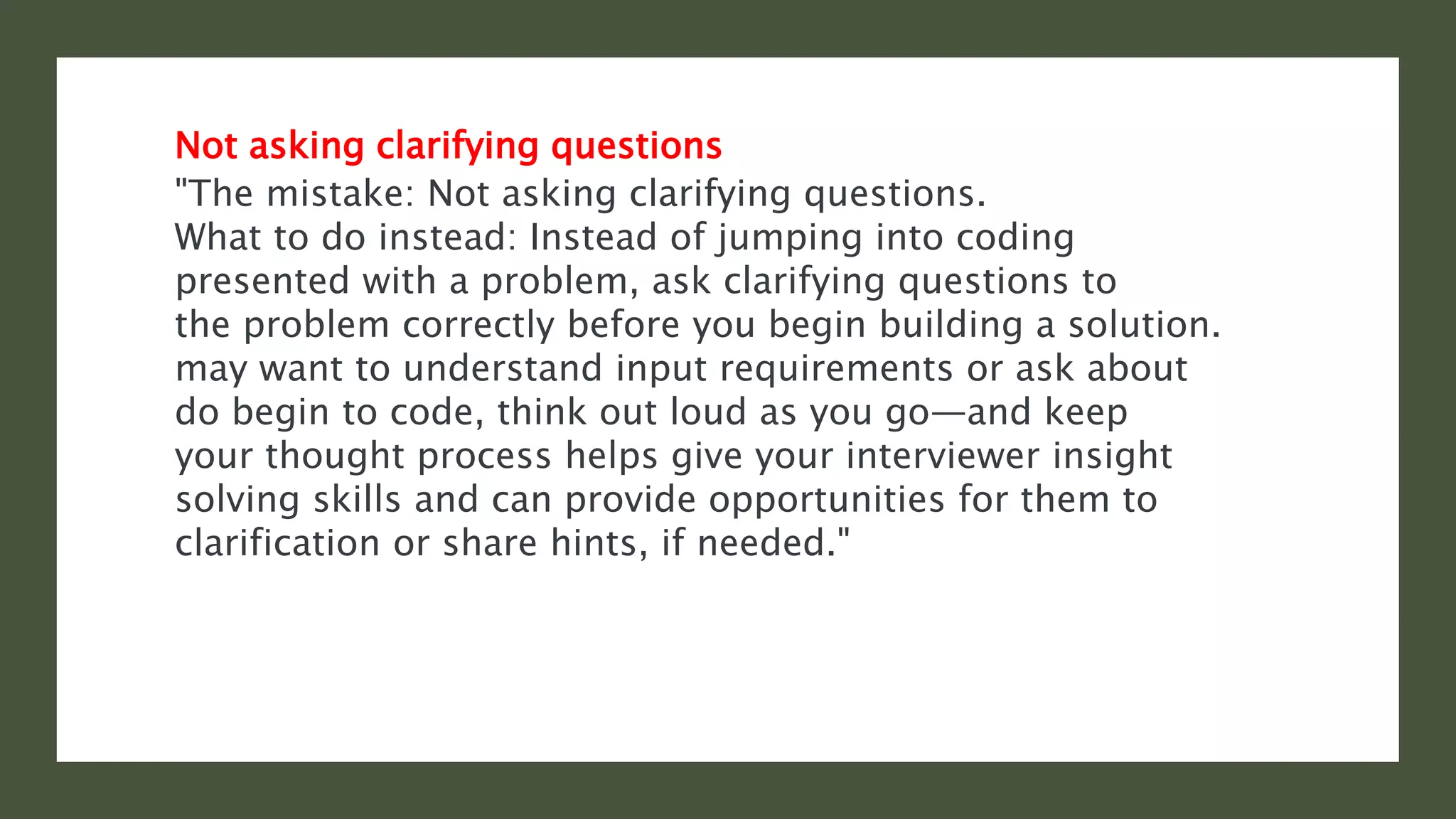 Top interview mistakes to avoid | PPTX