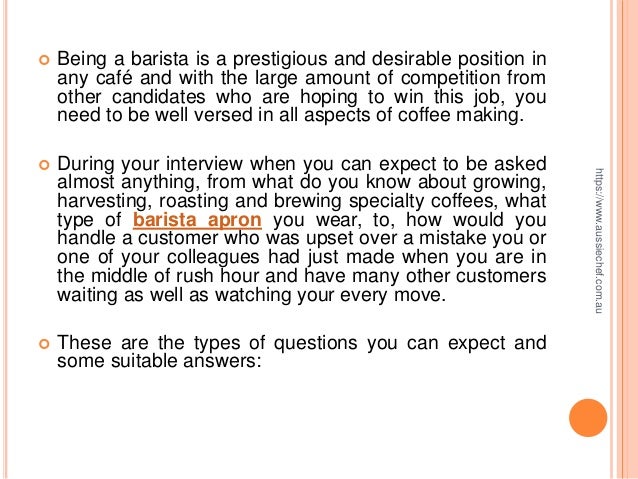 Top interview questions and answers for barista