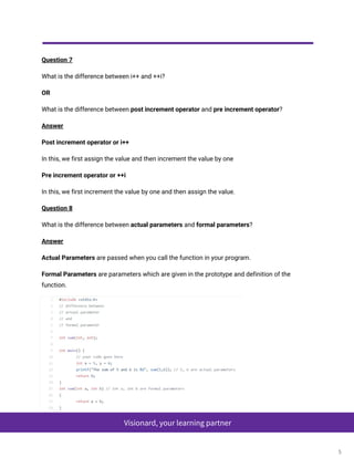 Top interview questions in c | PDF