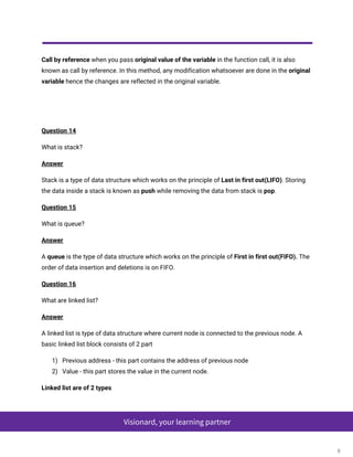 Top interview questions in c | PDF