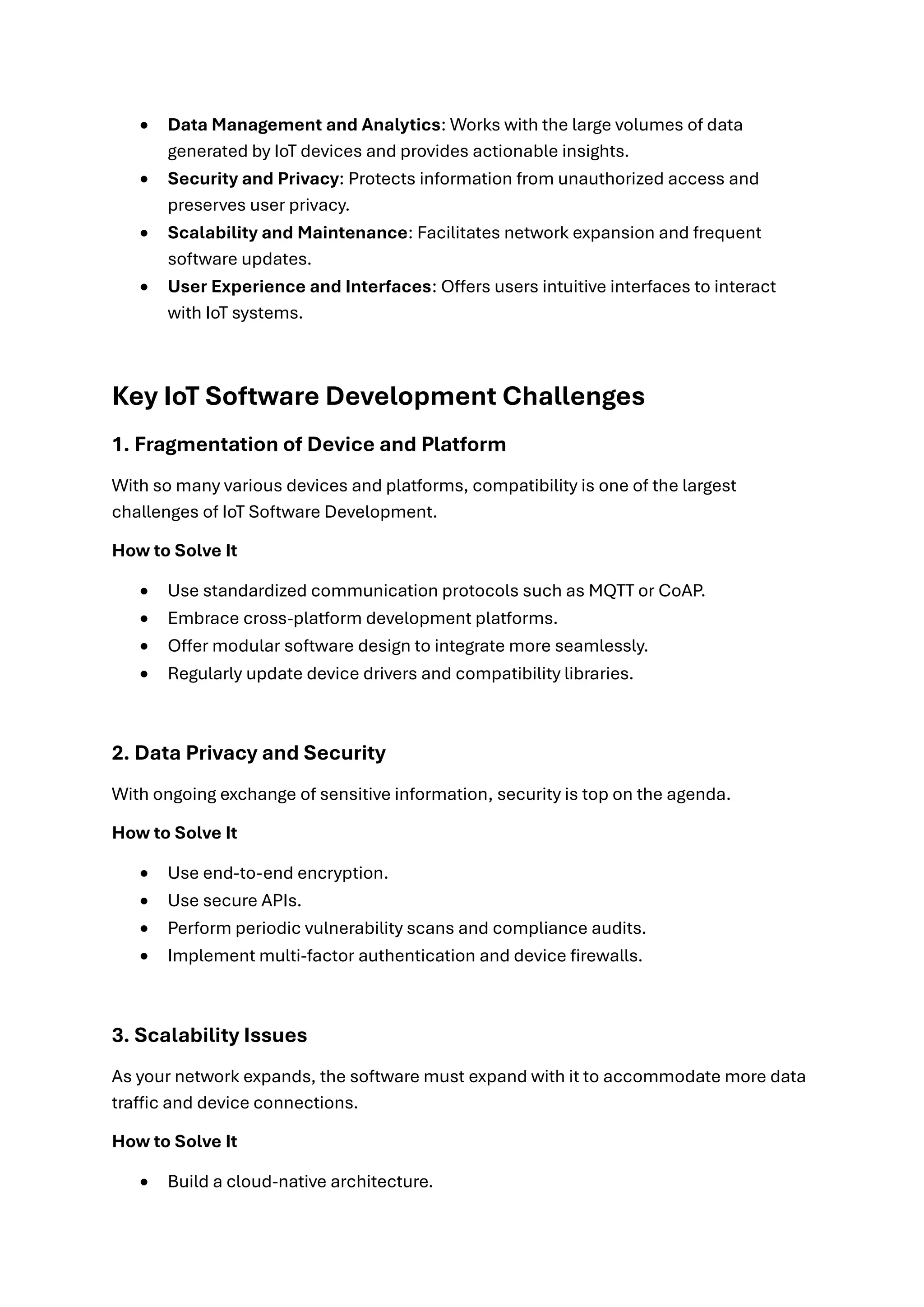 Top IoT Software Development Challenges and How to Overcome Them | PDF