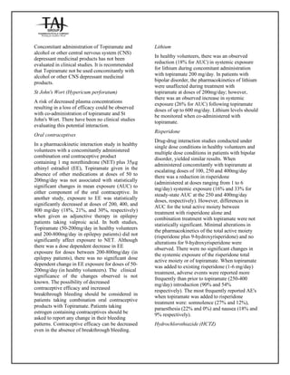 Topiramate tablets ip 25mg, 50mg, 100mg taj pharma smpc | PDF | Free ...