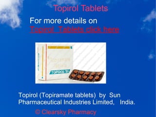 Topirol (Topiramate Tablets) | ODP