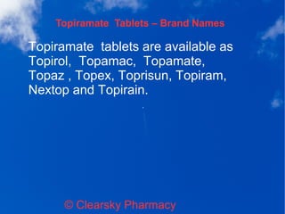 Topirol (Topiramate Tablets) | ODP