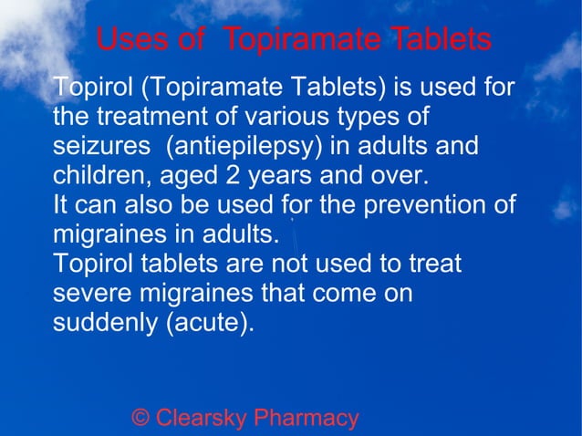 Topirol (Topiramate Tablets) | ODP