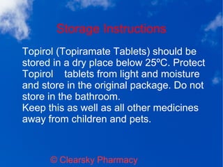 Topirol (Topiramate Tablets) | ODP