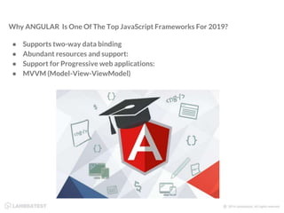 Top Java Script Frameworks for 2019 | PPT