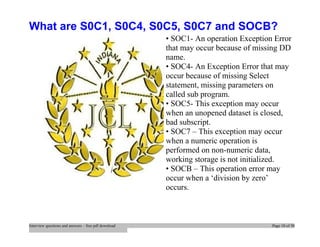 Top jcl interview questions and answers job interview tips | PPT