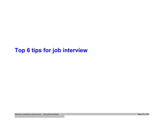 Top jcl interview questions and answers job interview tips | PPT