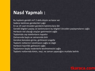 Toplantı VE YÖNETİMİ | PPSX