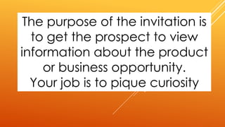 Topleaders success plan prospecting and inviting | PPSX