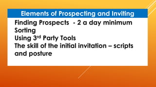 Topleaders success plan prospecting and inviting | PPSX