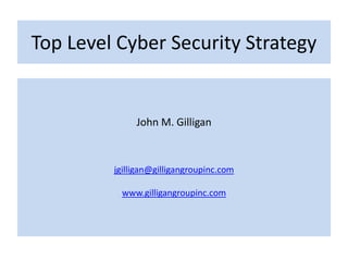 Top Level Cyber Security Strategy | PPTX