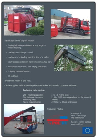 Skip- lift rotator UK | PDF