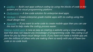 Top low code mobile app development platforms | PPT