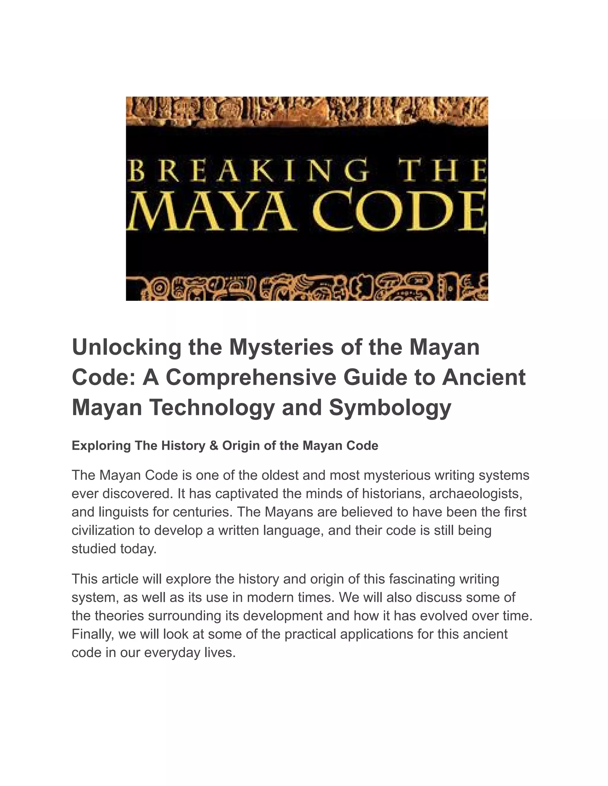 Top Maya Code. | PDF