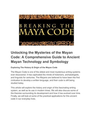 Top Maya Code. | PDF