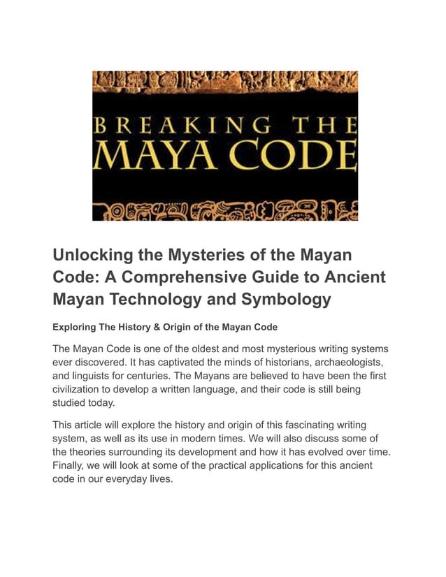 Top Maya Code. | PDF
