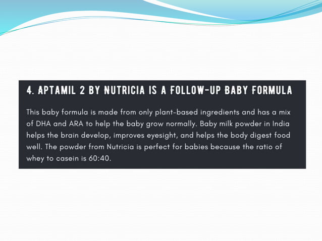 Top Milk Formula for Babies in India - Danone India | PPTX