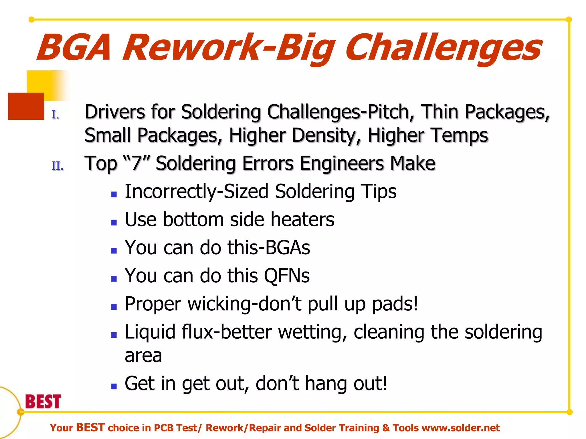 Top mistakes engineers make who think they know how to solder | PPT