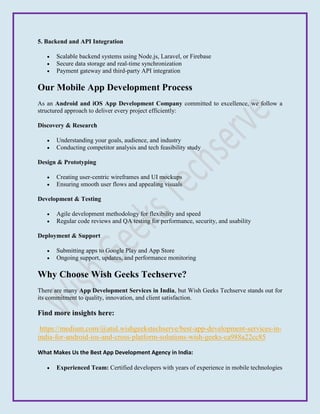 Top Mobile App Development Company in India Building High-Performance Android and iOS Apps-Wish ...