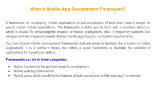 Top 11 Mobile App Development Frameworks | PPTX