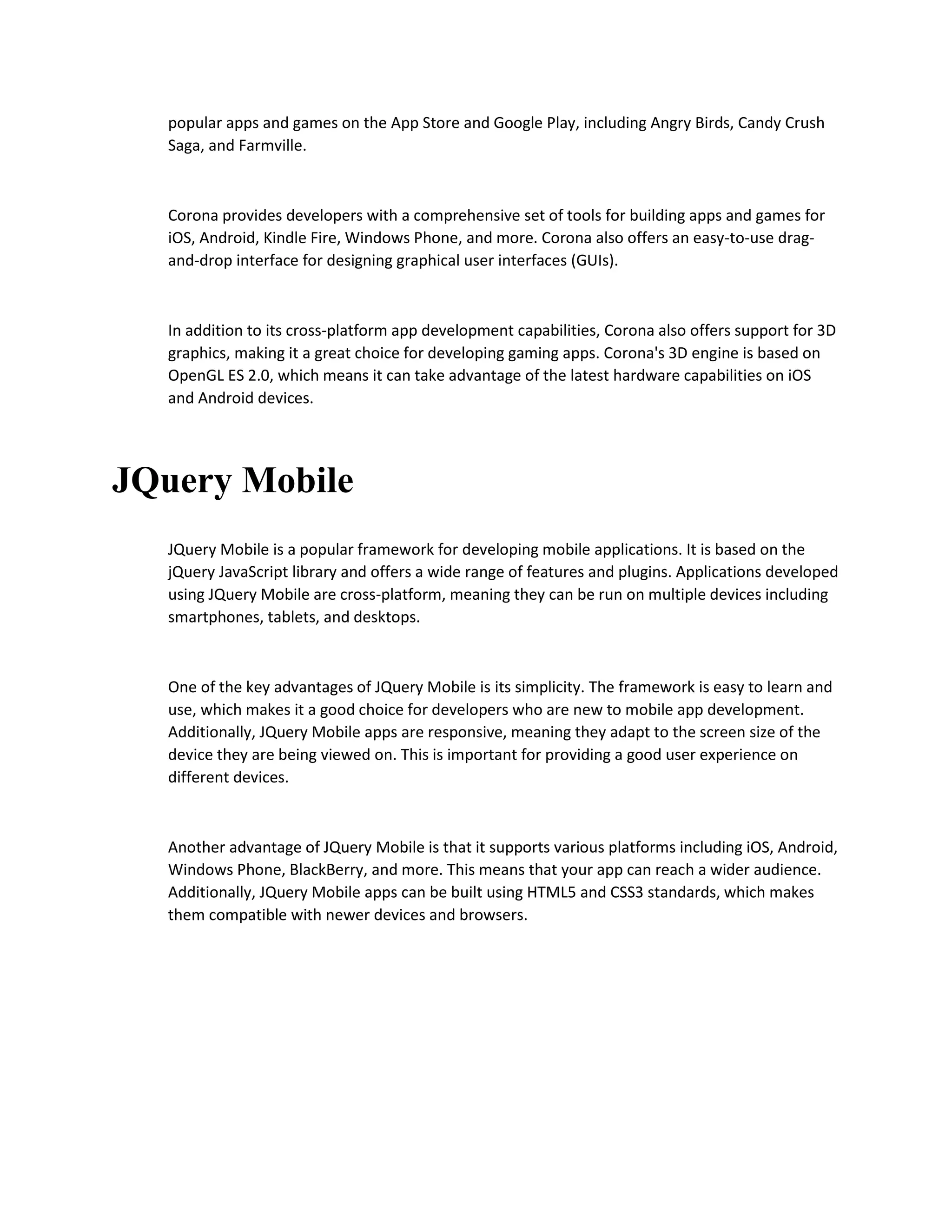 Top Mobile App Development Frameworks In 2022 Docx