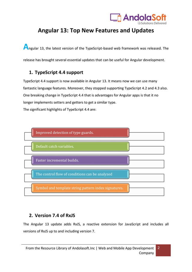 Top Features And Updates Of Angular 13 You Must Know | PDF