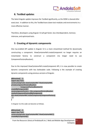 Top Features And Updates Of Angular 13 You Must Know | PDF | Web ...