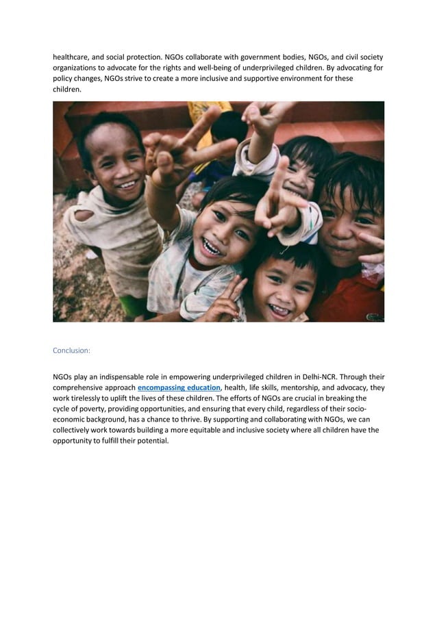 Top NGOs For Children in Delhi - Best NGOs For Children - Satyas Shakti Foundation | PPTX ...