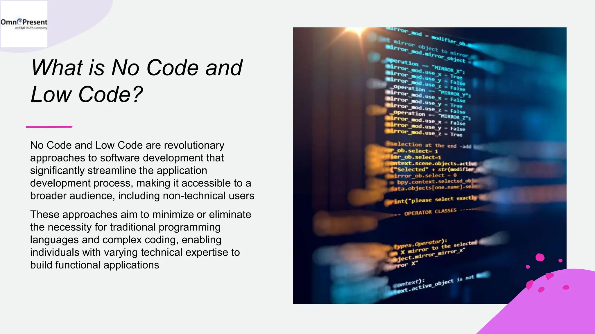 Top No Code and Low Code Platforms | OmnePresent | PPTX