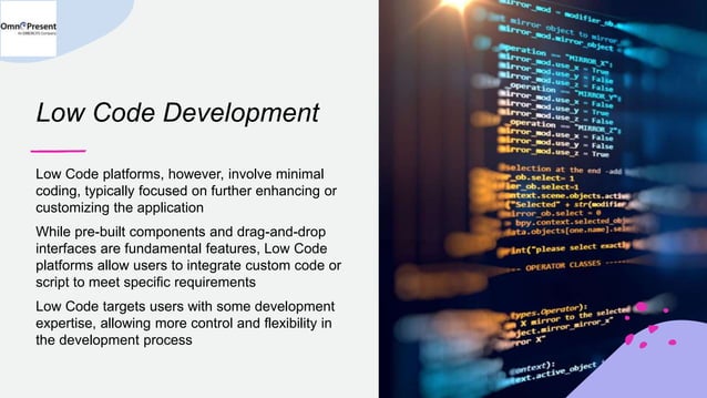 Top No Code and Low Code Platforms | OmnePresent | PPTX | Computer Software and Applications ...