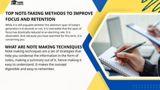 Top Note-Taking Methods to Improve Focus and Retention.pptx