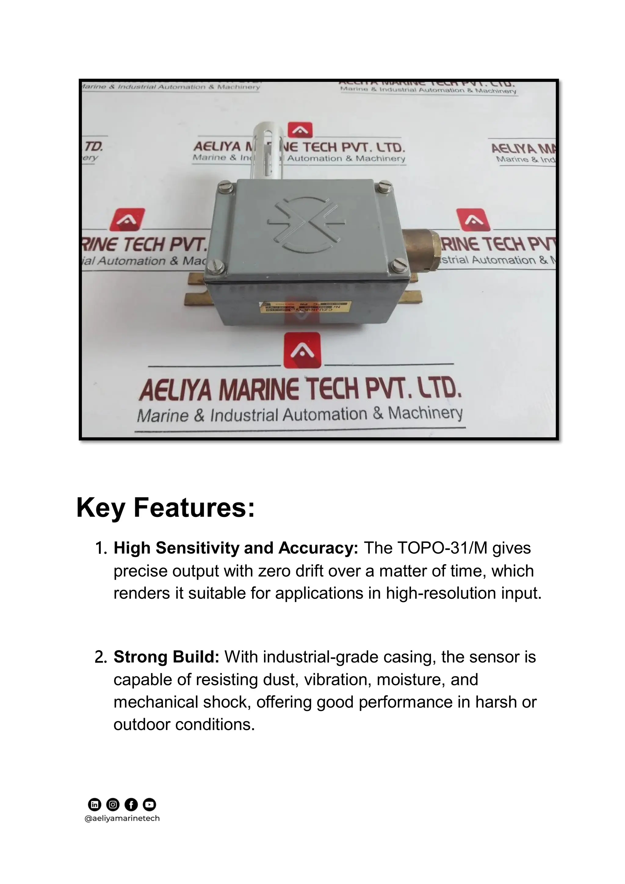TOPO-31/M Sensor – Technical Overview, Features & Applications | PDF