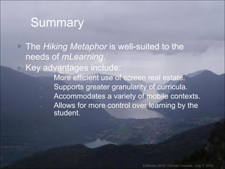Educational Metaphors - The Hiking Metaphor | PPT