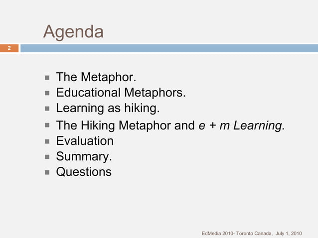 Educational Metaphors - The Hiking Metaphor | PPT