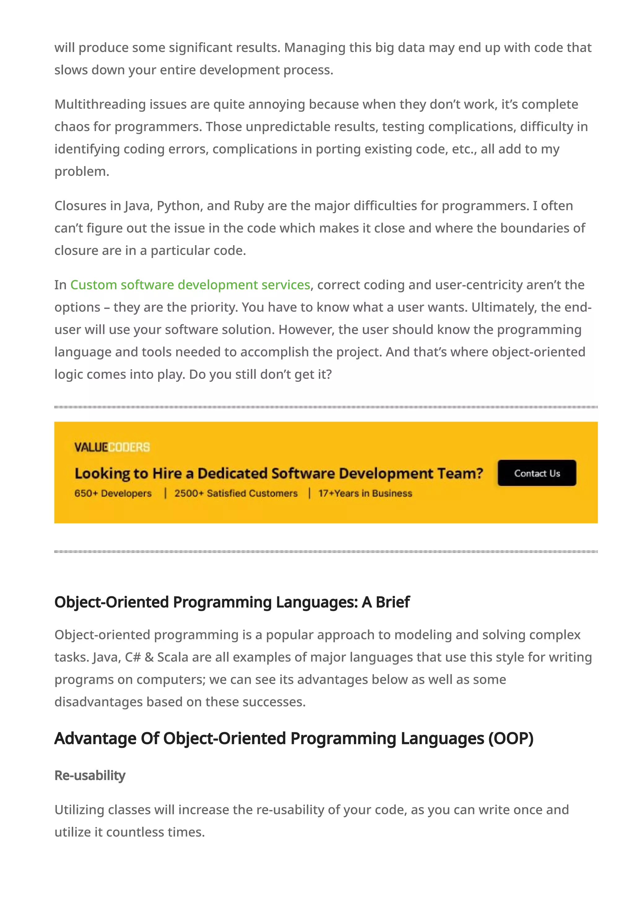 Top Object Oriented Programming Languages To Follow In December 2022pdf