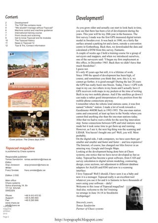 Topocad magazine april 2010 | PDF