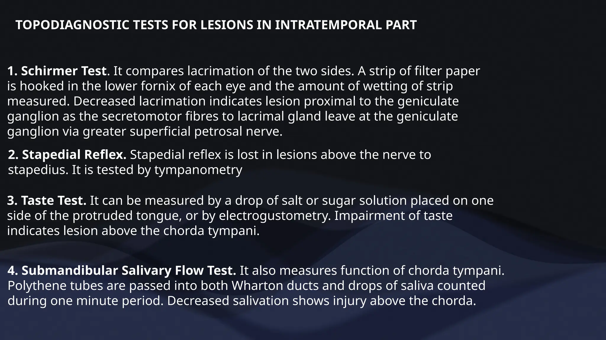 Topodiagnostic and electrophysiological tests of facial nerve .pptx
