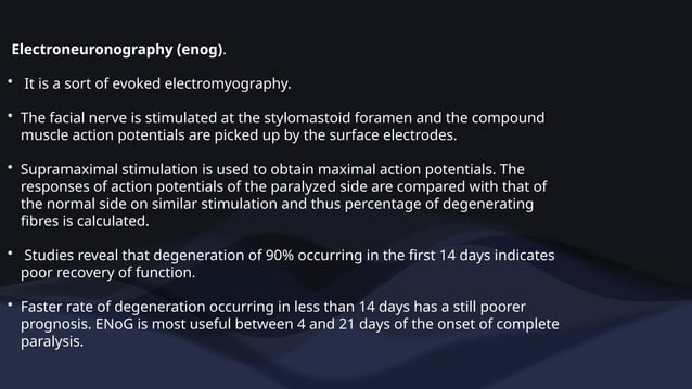 Topodiagnostic and electrophysiological tests of facial nerve .pptx