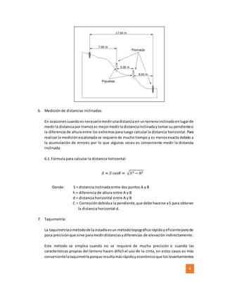 Topografía - Medición de distancias | DOCX