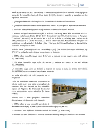 Topografía legal codigo fiscal | DOCX