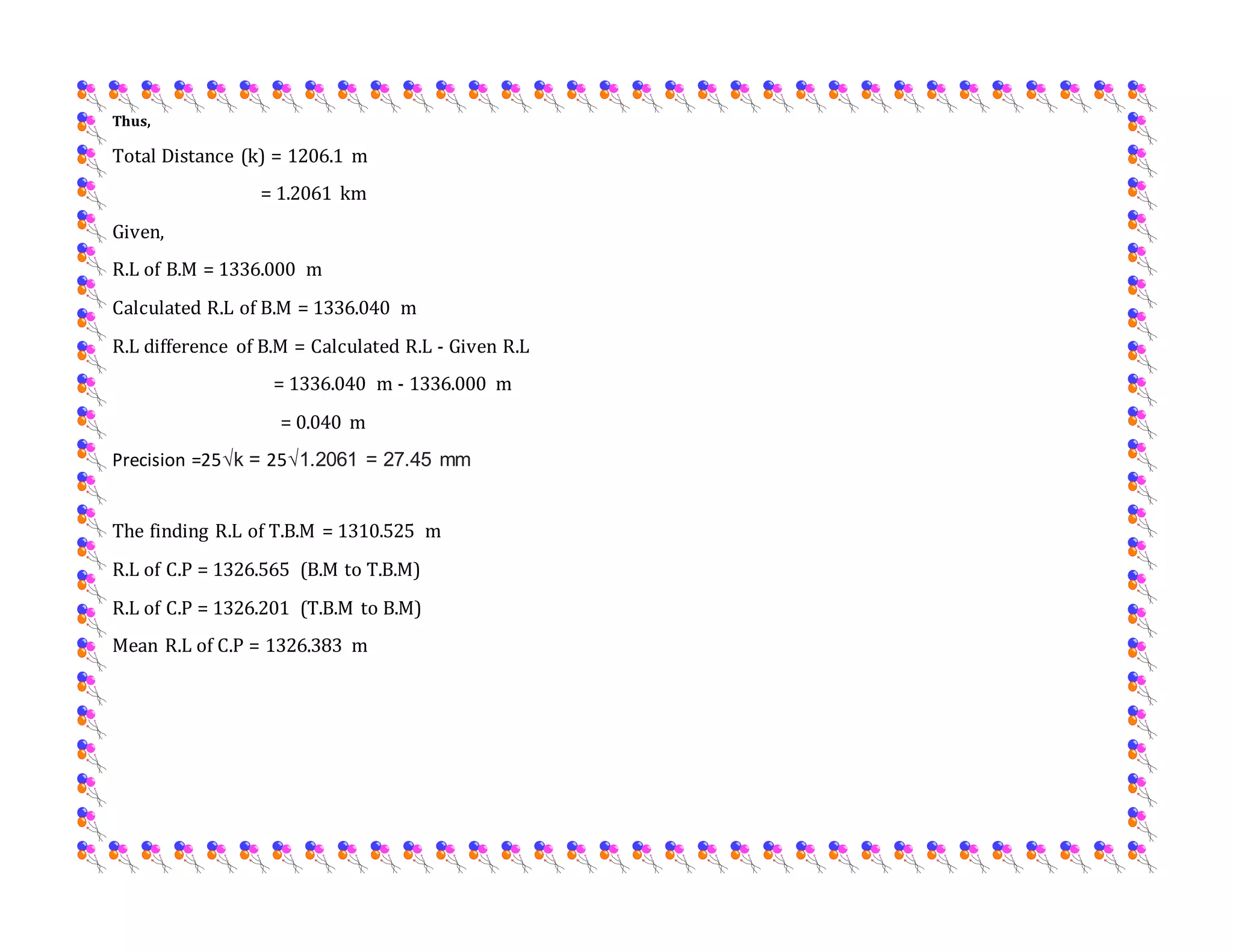 Topographic map fly levelling 1 | DOCX