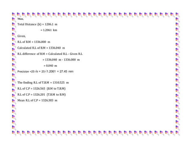Topographic map fly levelling 1 | PPT