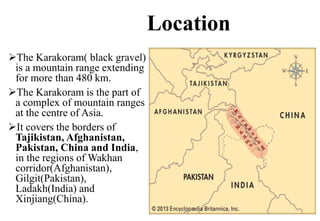 Karakoram Mountains On World Map