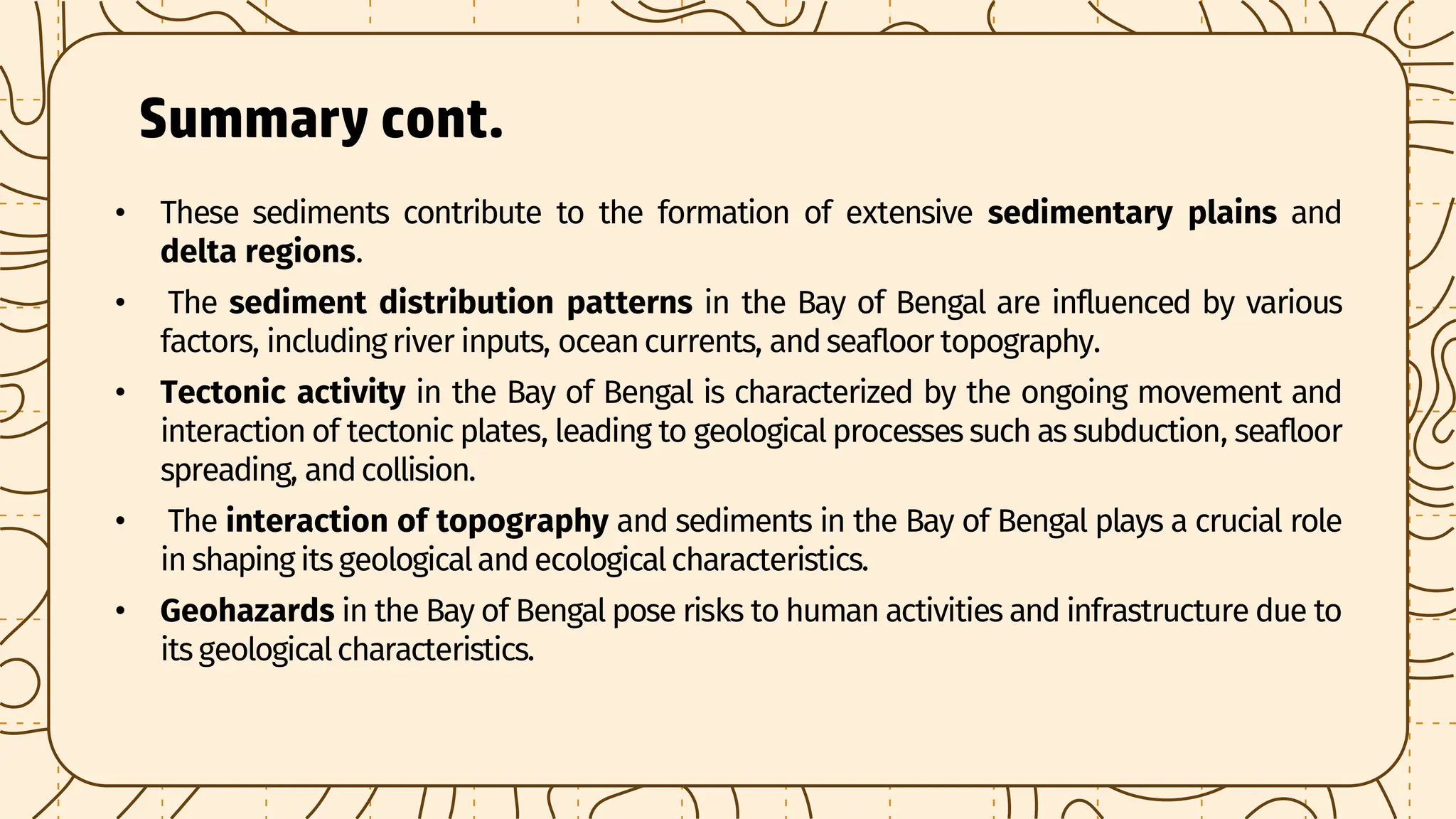Topography and sediments of the floor of the Bay of Bengal | PDF