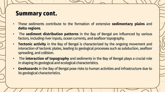 Topography and sediments of the floor of the Bay of Bengal | PDF ...